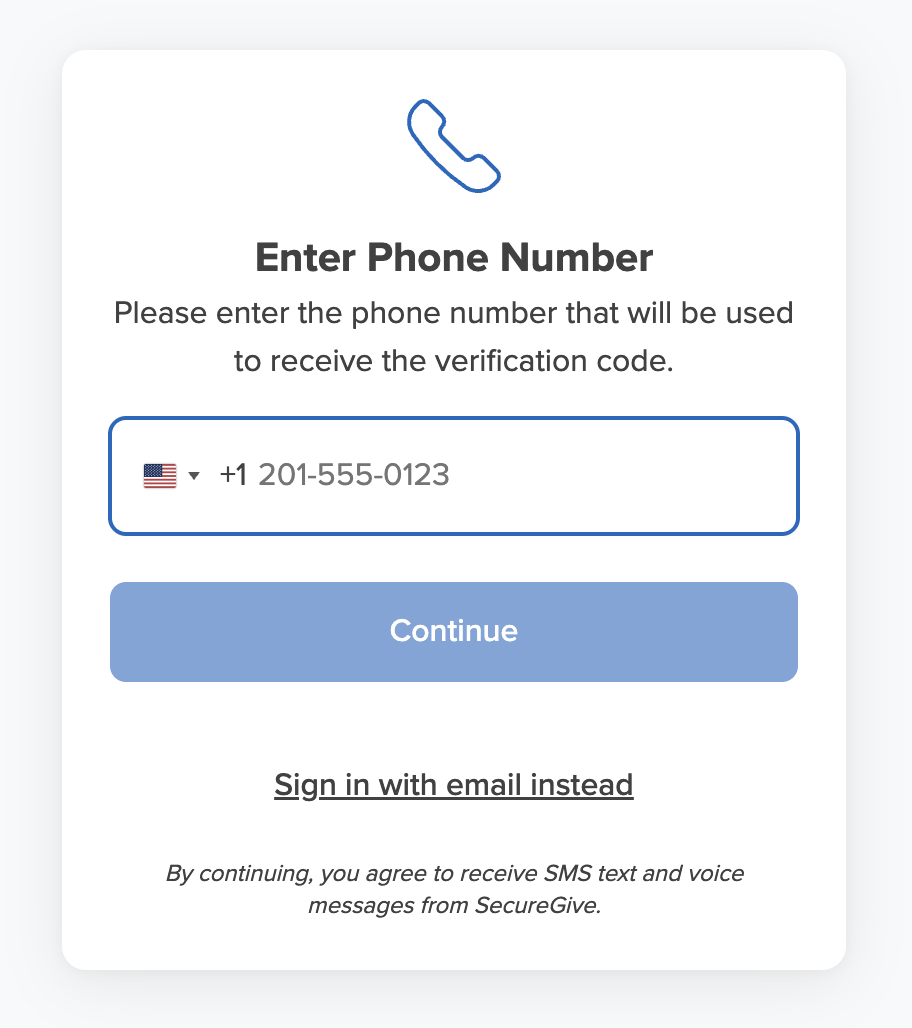 Simplified Sign-in – SecureGive Help Center
